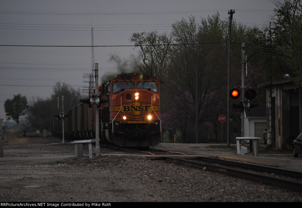 BNSF 8861 loaded coal southbound